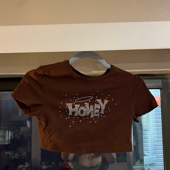 Tops | Honey Cropped Tee | Poshmark